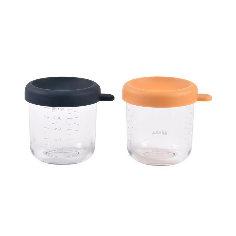 Beaba set od 2 x 250 ml staklene posude,Blu/Honey