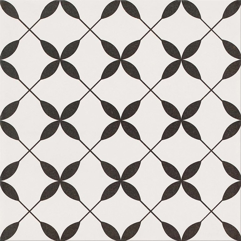 Gres Patchwork Clover Black Pattern 29,8/29,8