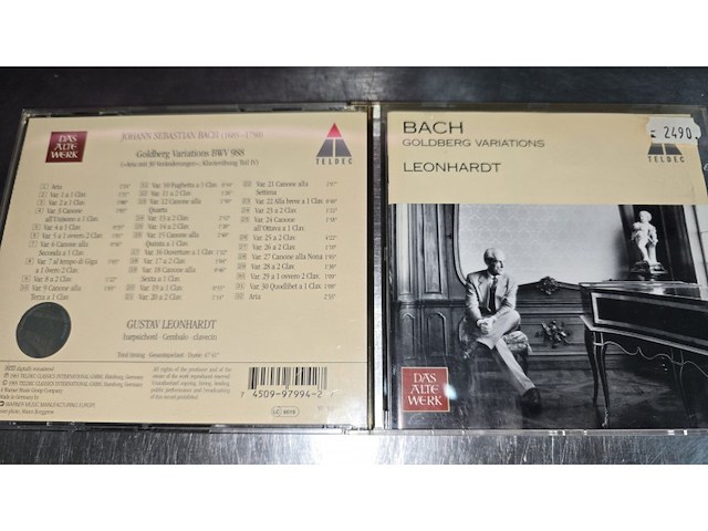 Bach, Gustav Leonhardt - Goldberg variations , ORIG.