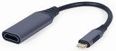GEMBIRD - VIDEO Adapter 4K USB-C to HDMI, M/F, Cable, Space Grey