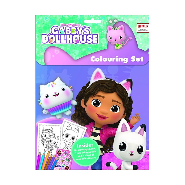 Commodore GABBY´S DOLLHOUSE-bojanka sa bojicama i nalepnicam
