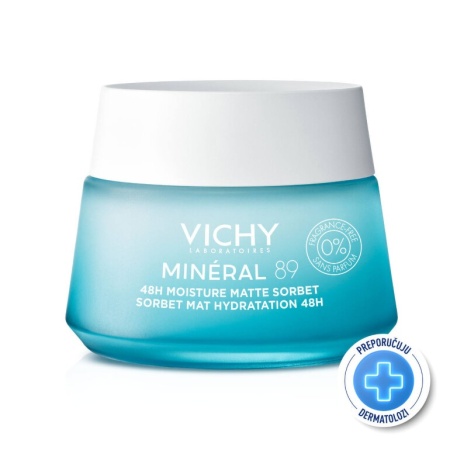 Vichy Mineral 89 Matte Sorbet za hidrataciju 48h 50 ml
