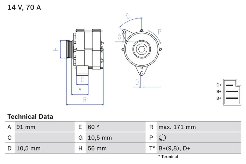 Alternator BOSCH 0 986 033 810