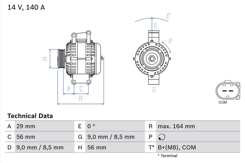 Alternator BOSCH 0 986 081 370
