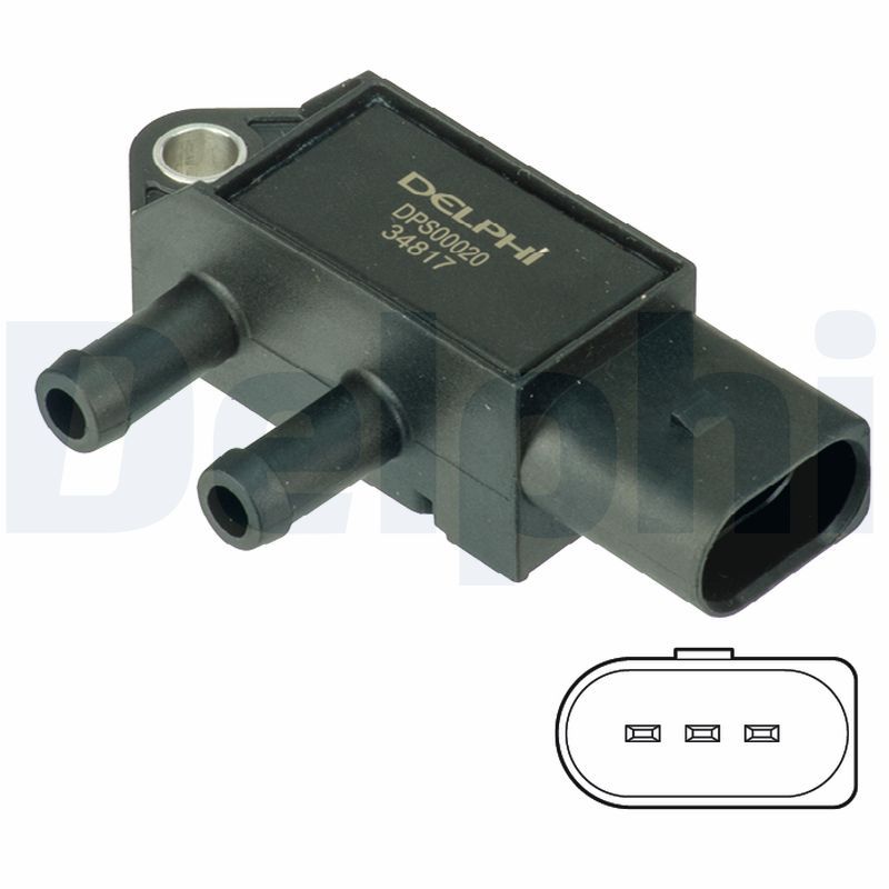 Senzor, pritisak izduvnih gasova DELPHI DPS00020