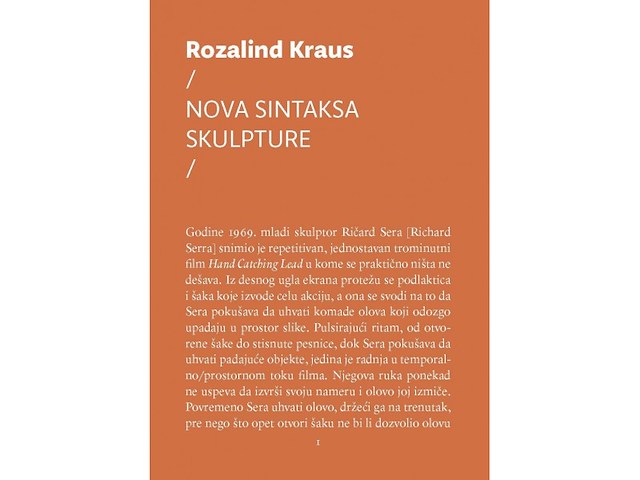 NOVA SINTAKSA SKULPTURE, Rozalind Kraus
