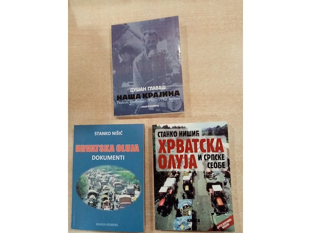 Oluja i Republika Srpska Krajina - tri knjige