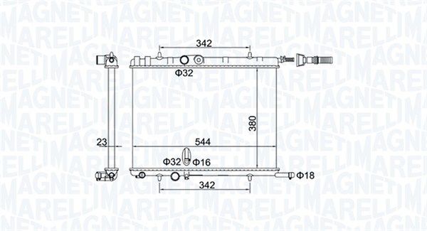 Hladnjak, hlađenje motora MAGNETI MARELLI 350213193400