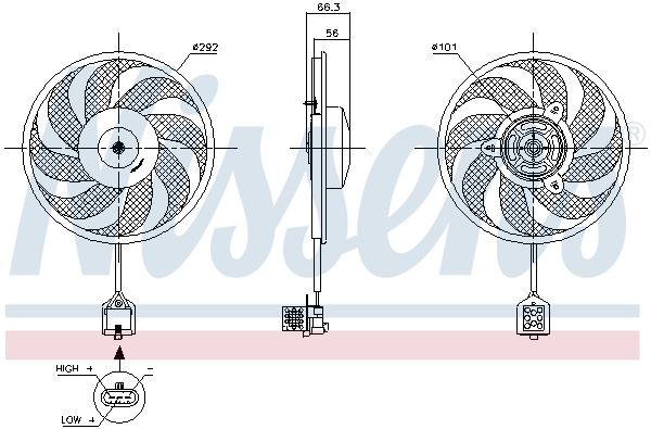 Ventilator hladnjaka NISSENS 85596