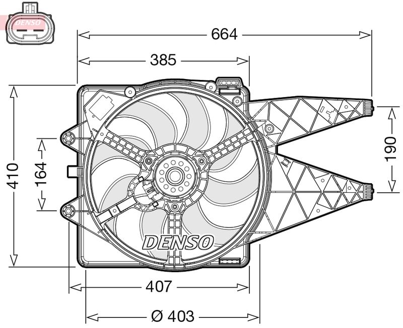 Ventilator hladnjaka DENSO DER09309
