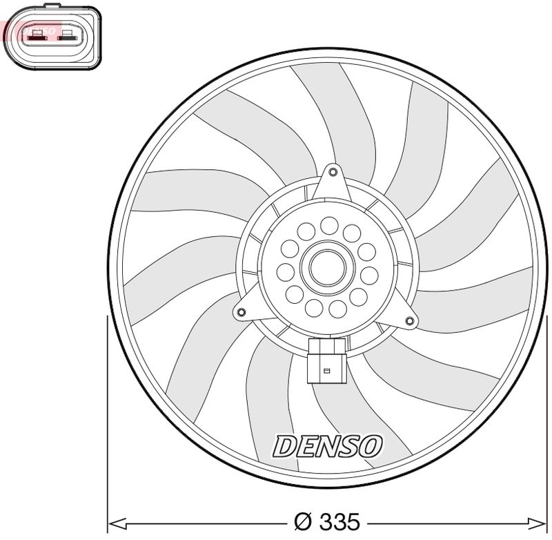 Ventilator hladnjaka DENSO DER02008