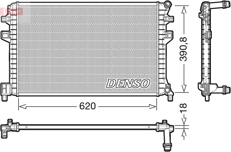 Hladnjak, hlađenje motora DENSO DRM02018