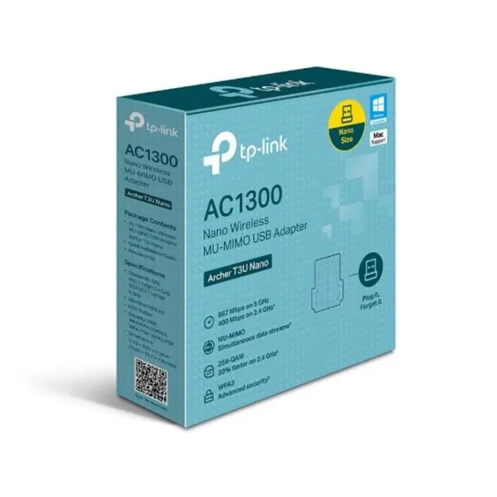 TP Link WIRELESS USB ADAPTER ARCHER T3U NANO