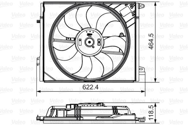 Ventilator hladnjaka VALEO 696882
