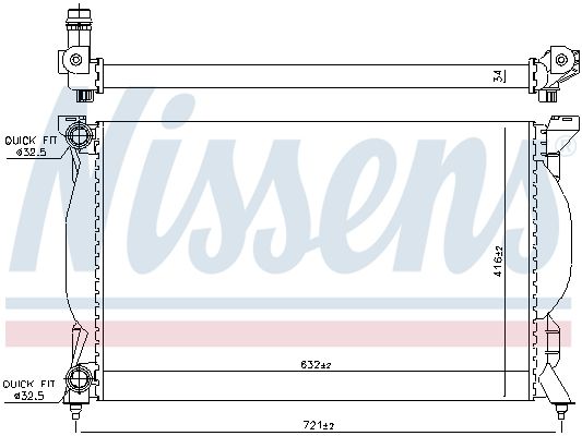 Hladnjak, hlađenje motora NISSENS 60304A
