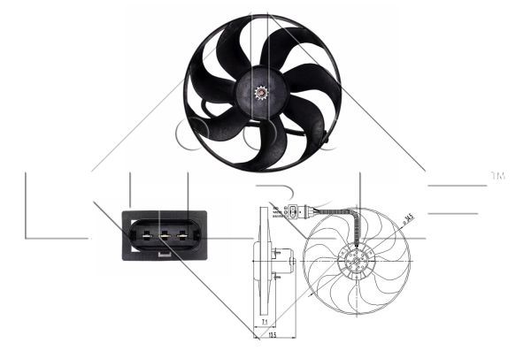 Ventilator hladnjaka NRF 47397