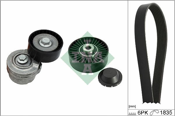 Garnitura klinastog rebrastog kaiša Schaeffler INA 529 0498 10