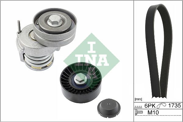 Garnitura klinastog rebrastog kaiša Schaeffler INA 529 0505 10