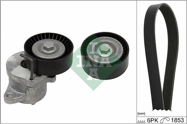 Garnitura klinastog rebrastog kaiša Schaeffler INA 529 0351 10