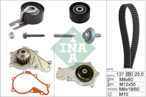 Pumpa za vodu + komplet zupčastog kaiša Schaeffler INA 530 0375 30