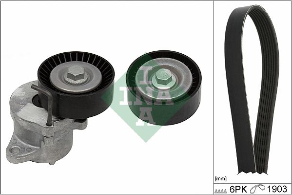 Garnitura klinastog rebrastog kaiša Schaeffler INA 529 0348 10