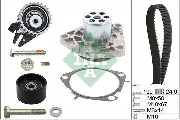 Pumpa za vodu + komplet zupčastog kaiša Schaeffler INA 530 0562 30