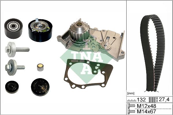 Pumpa za vodu + komplet zupčastog kaiša Schaeffler INA 530 0639 30