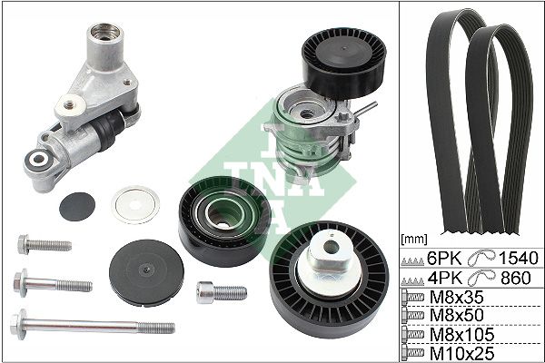 Garnitura klinastog rebrastog kaiša Schaeffler INA 529 0053 10