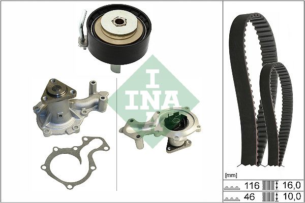 Pumpa za vodu + komplet zupčastog kaiša Schaeffler INA 530 0700 30
