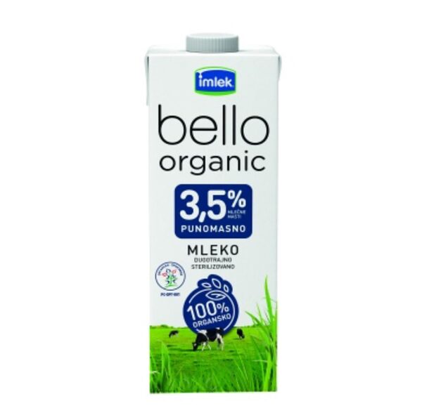Imlek organsko bello punomasno dugotrajno mleko 3,5%mm – 0,75l