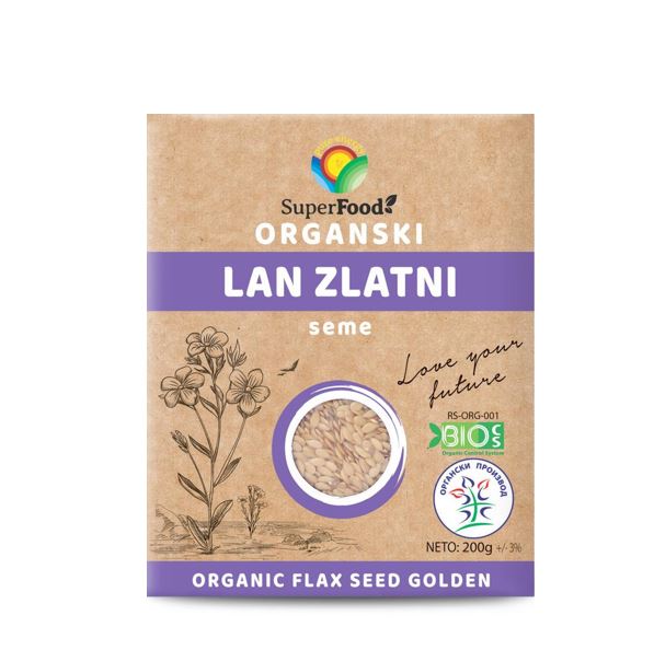 Organski zlatni lan Superfood – 200g