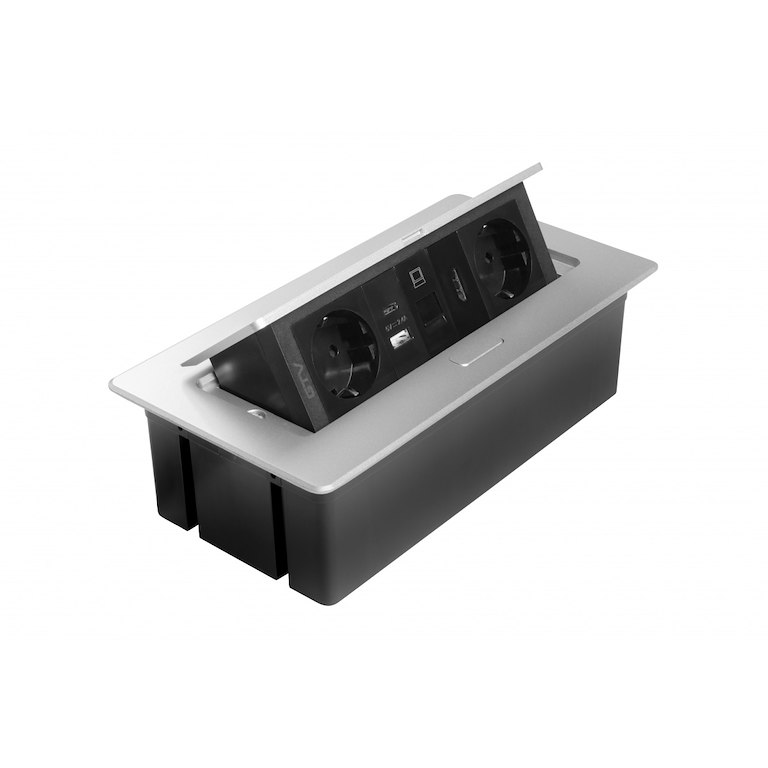 OU utič.MULTISOFT 2x,HDMI siva