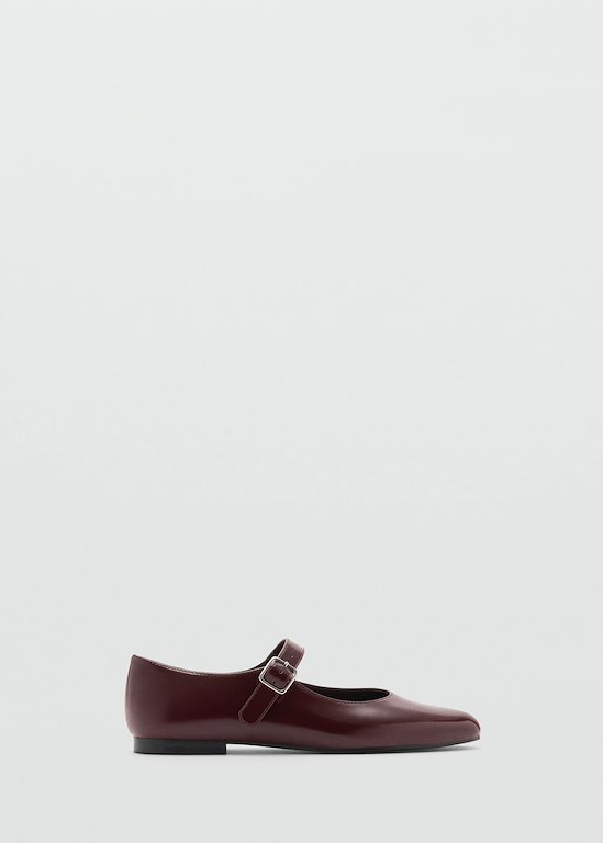 Patent leather-effect ballet flats