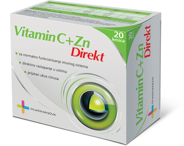 Vitamin C+Zn Direkt 20 kesica