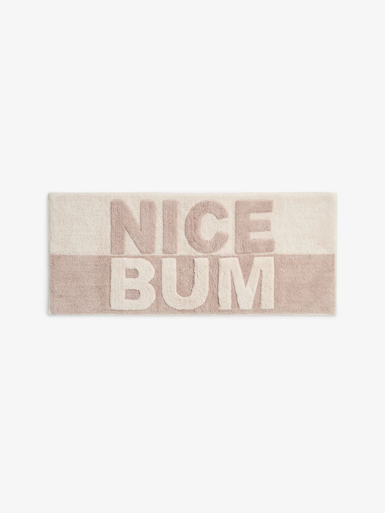 Slogan Nice Bum 100% Cotton Mat