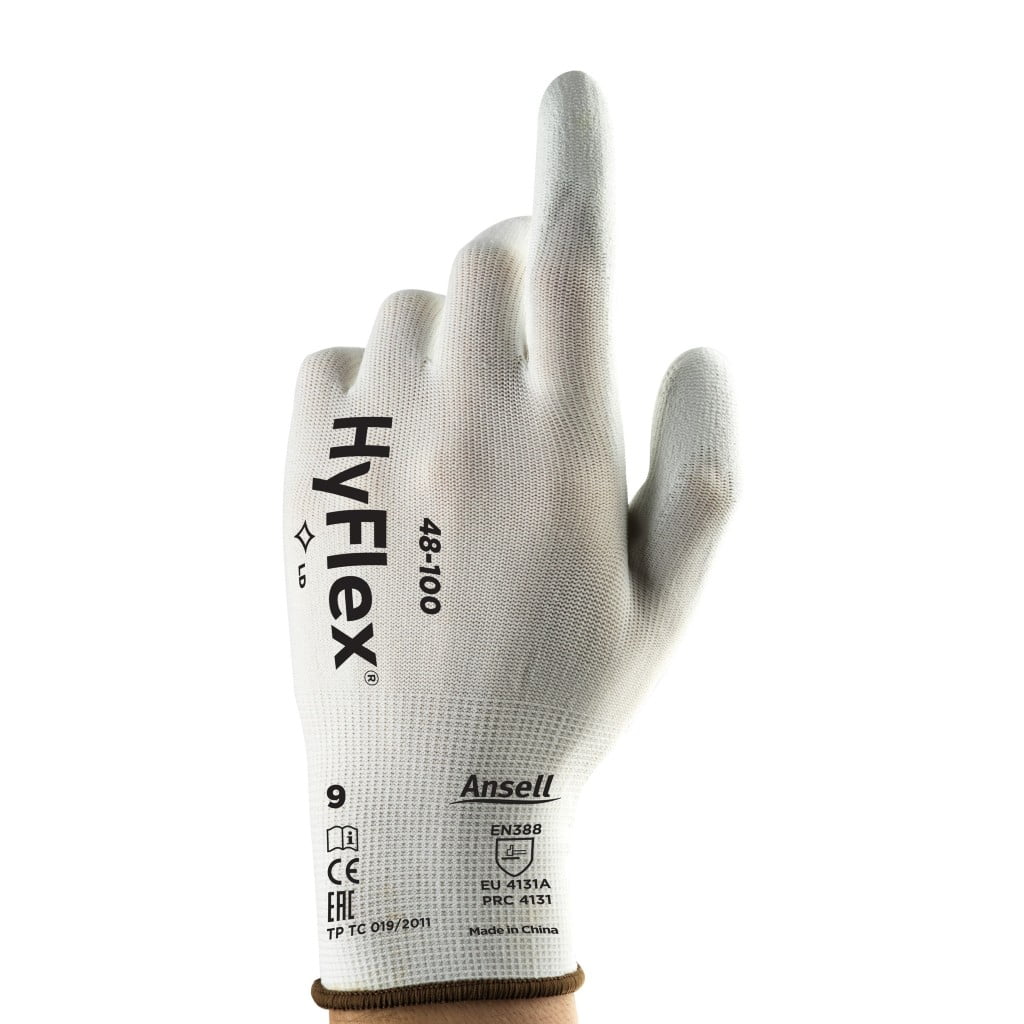HYFLEX 48-100 rukavice najlon sa premazom od poliuretana, bele Ansell