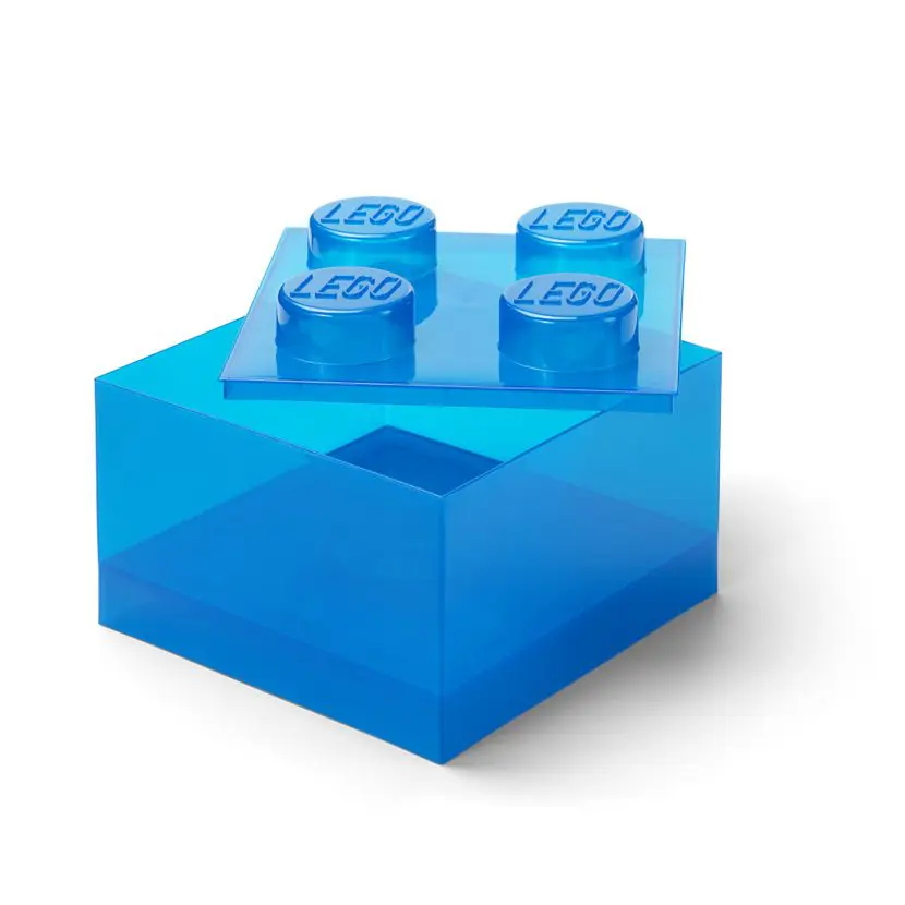 LEGO kutija za odlaganje sa poklopcem (4): Svetlucavo plava