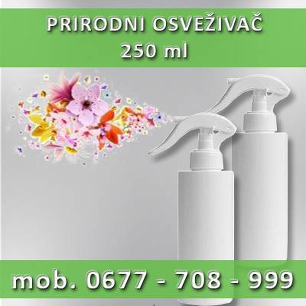 1 ili 3 Proizvoda – prirodni osveživači od 250 ml Proizvod koji je u