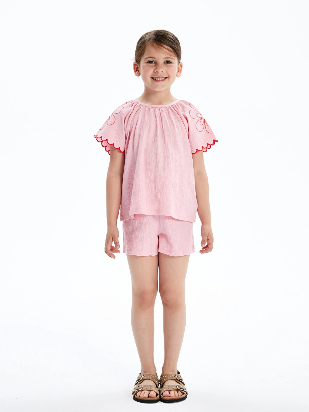 LCW Kids Cvetna Bluza I Šorts Za Devojčice - 2 Pakovanja