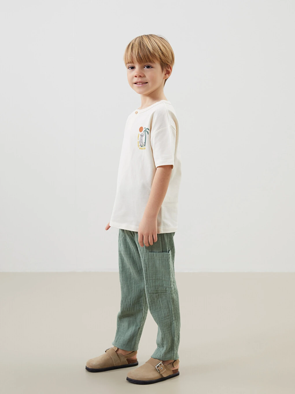 LCW Kids Majica Sa Okruglim Izrezom I Štampom Za Dečake
