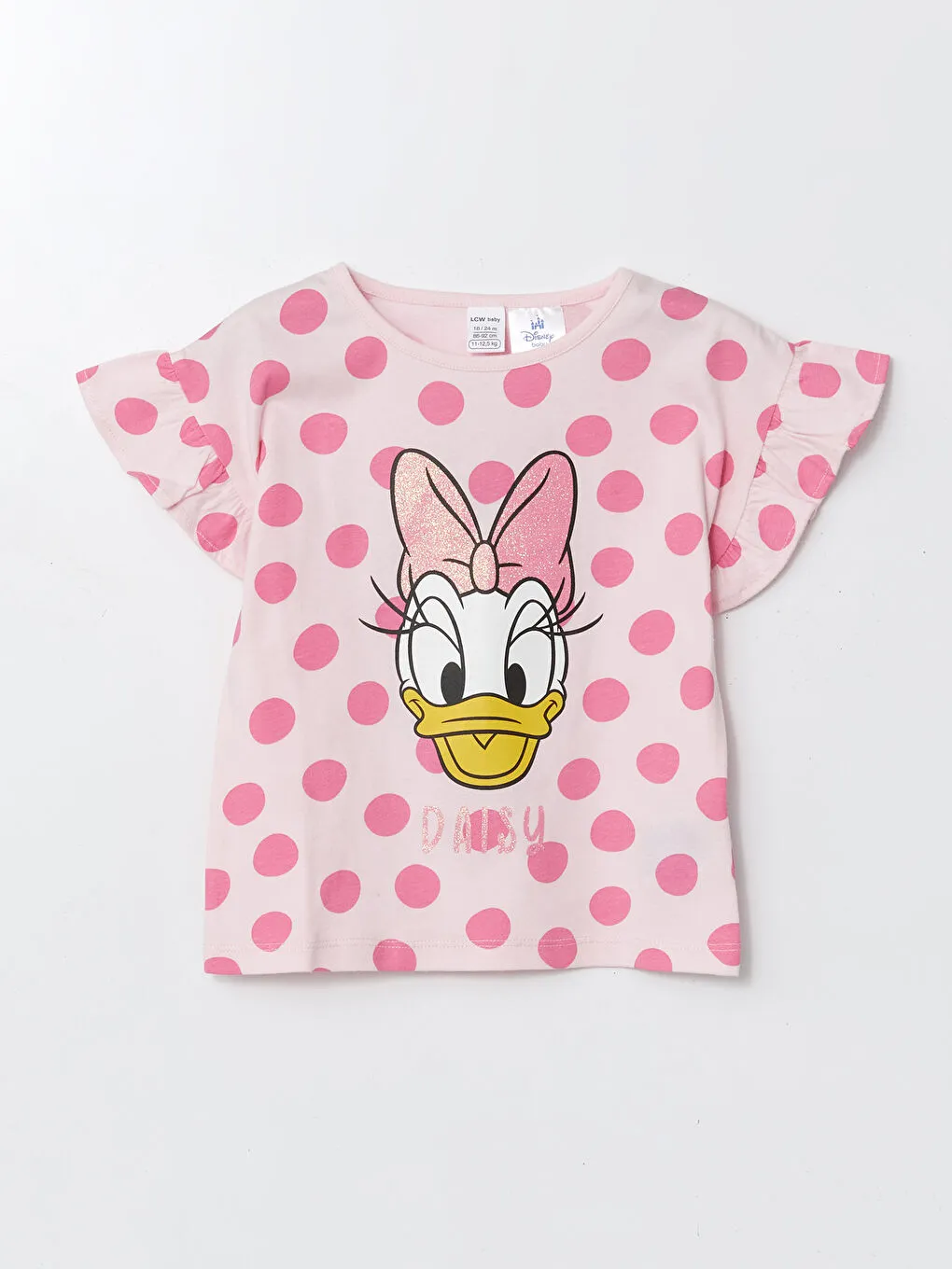 LCW baby Daisy Duck Štampana Majica I Trenerke Za Bebe Devojčice, Pakovanje Od 2 Komada