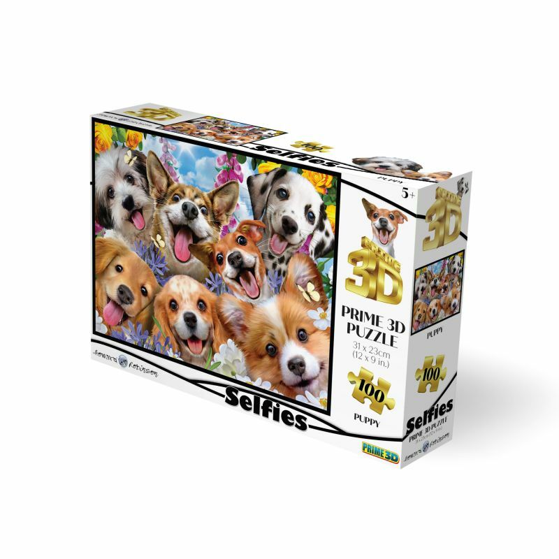 PUZZLE 3D 100 PCS PUPPY SELFIE 31x23cm 20618