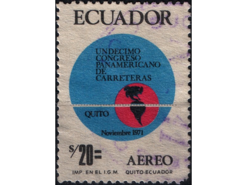 kt664gy 15.nov1971 Ecuador Mi1541(-o-)1od4