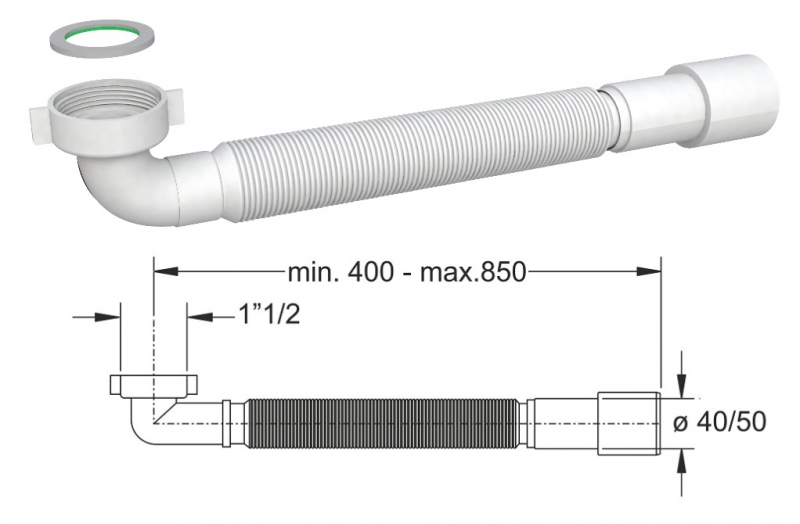 PODSIFON ZA TUŠ KADU 6/4 – BONOMINI 9370FM64B0
