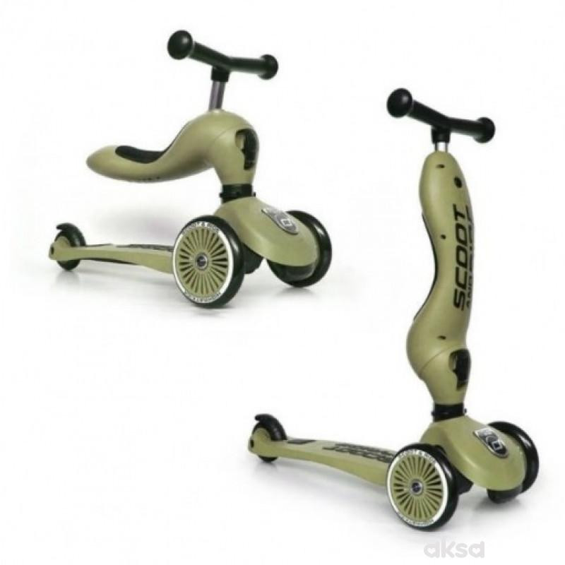 Scoot&Ride Trotinet 2u1 Highwaykick 1 Olive