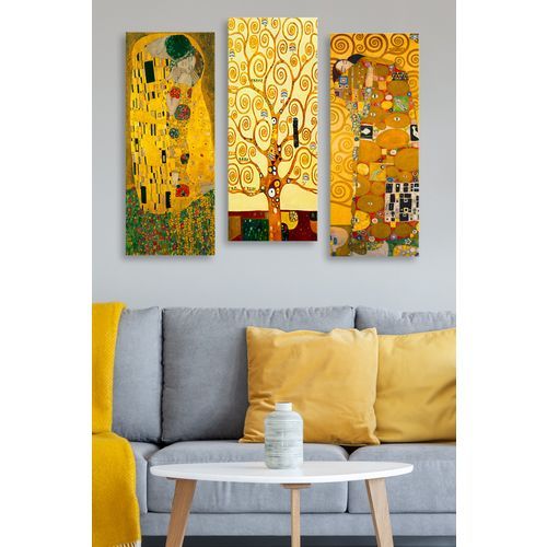 Wallity MDF0067 Višebojna Dekorativna MDF Slika (3 Dela)