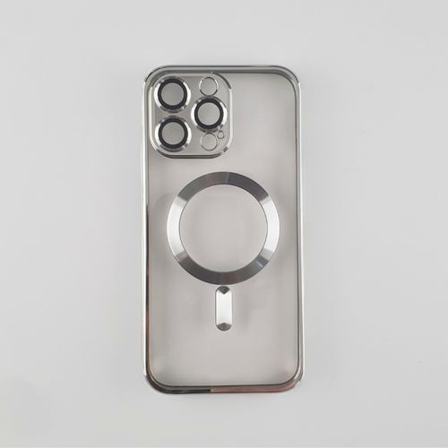 Silikonska futrola Magsafe Iphone 13 pro max silver