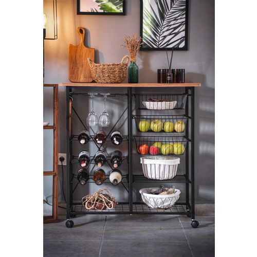 Laney Atlantic Pine Black Bar Table
