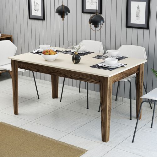 Milan 517 - Walnut, Cream Walnut Cream Dining Table