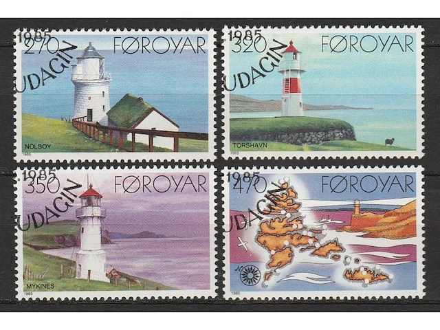 Faroe Islands, Farska ostrva - Lighthouses - 1985